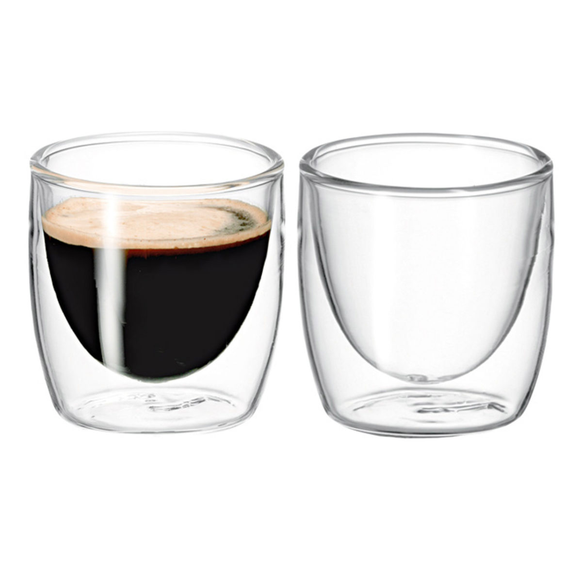 Avanti Twin Glass Wall Caffe 100ml Set of 2 - WA Hospitality Supply