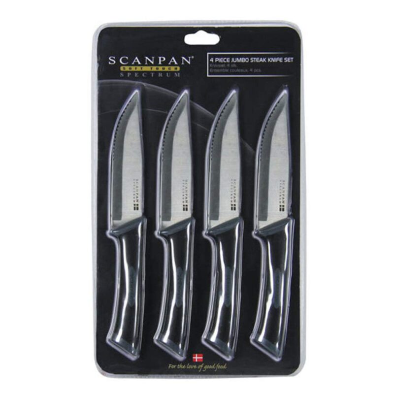 Scanpan Spectrum 4 Piece Jumbo Steak Knife Set - WA Hospitality Supply